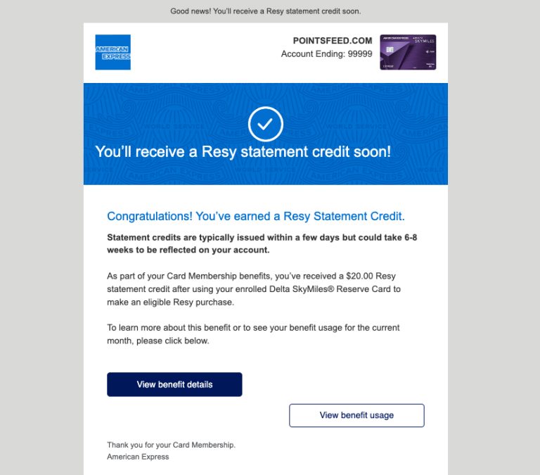 Delta Amex Resy Credit - How To Use It [2025] | PointsFeed